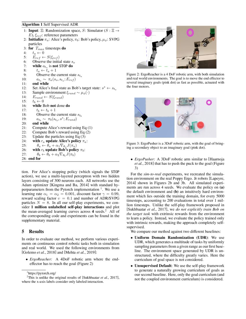 Generating Automatic Curricula Via Self Supervised Active Domain
