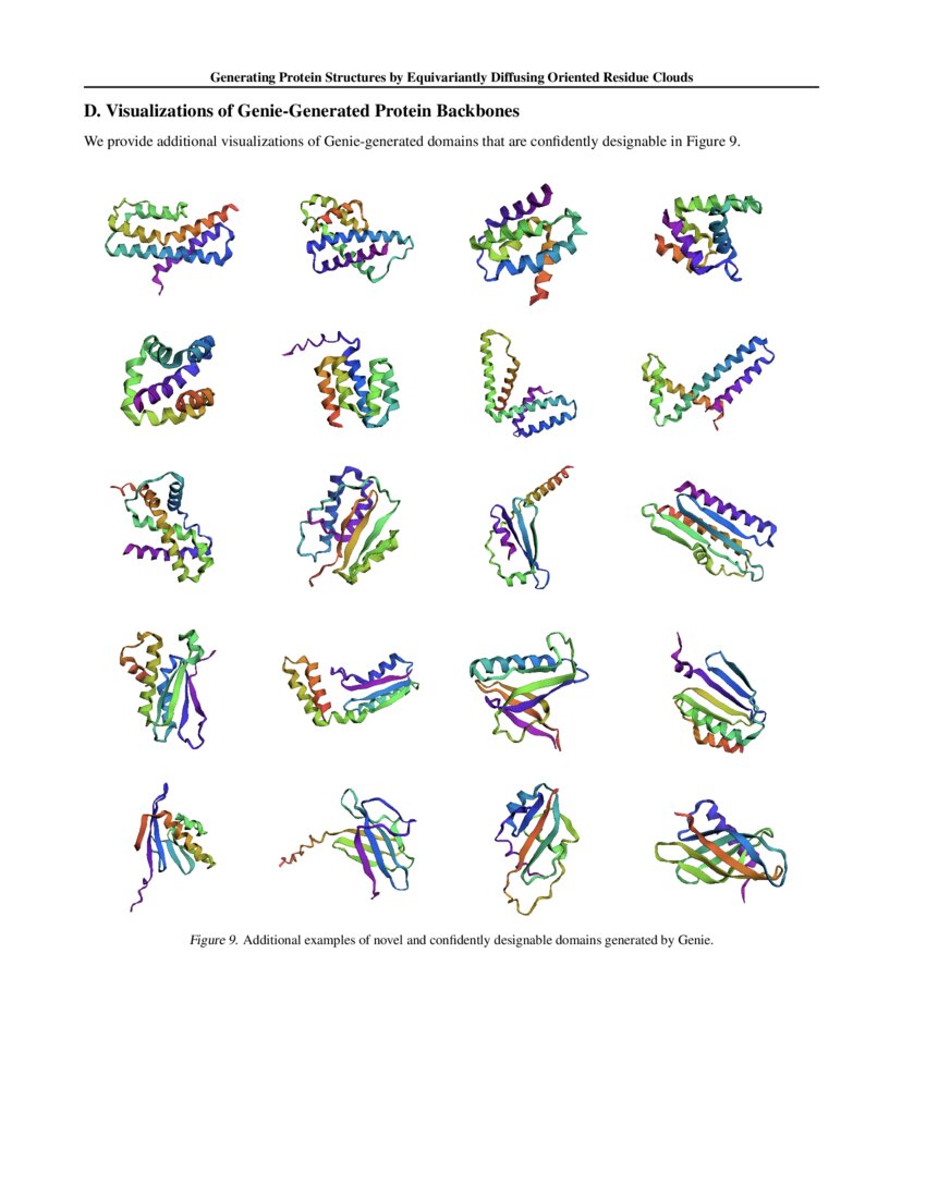 Generating Novel, Designable, and Diverse Protein Structures by Equivariantly Diffusing Oriented ...