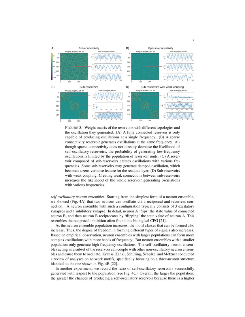 Generating Oscillation Activity With Echo State Network To Mimic The Behavior Of A Simple