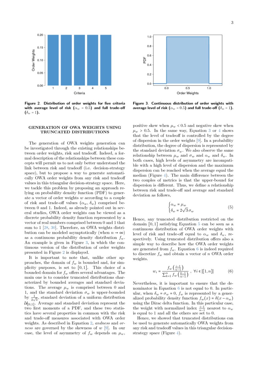 Generating OWA weights using truncated distributions | DeepAI