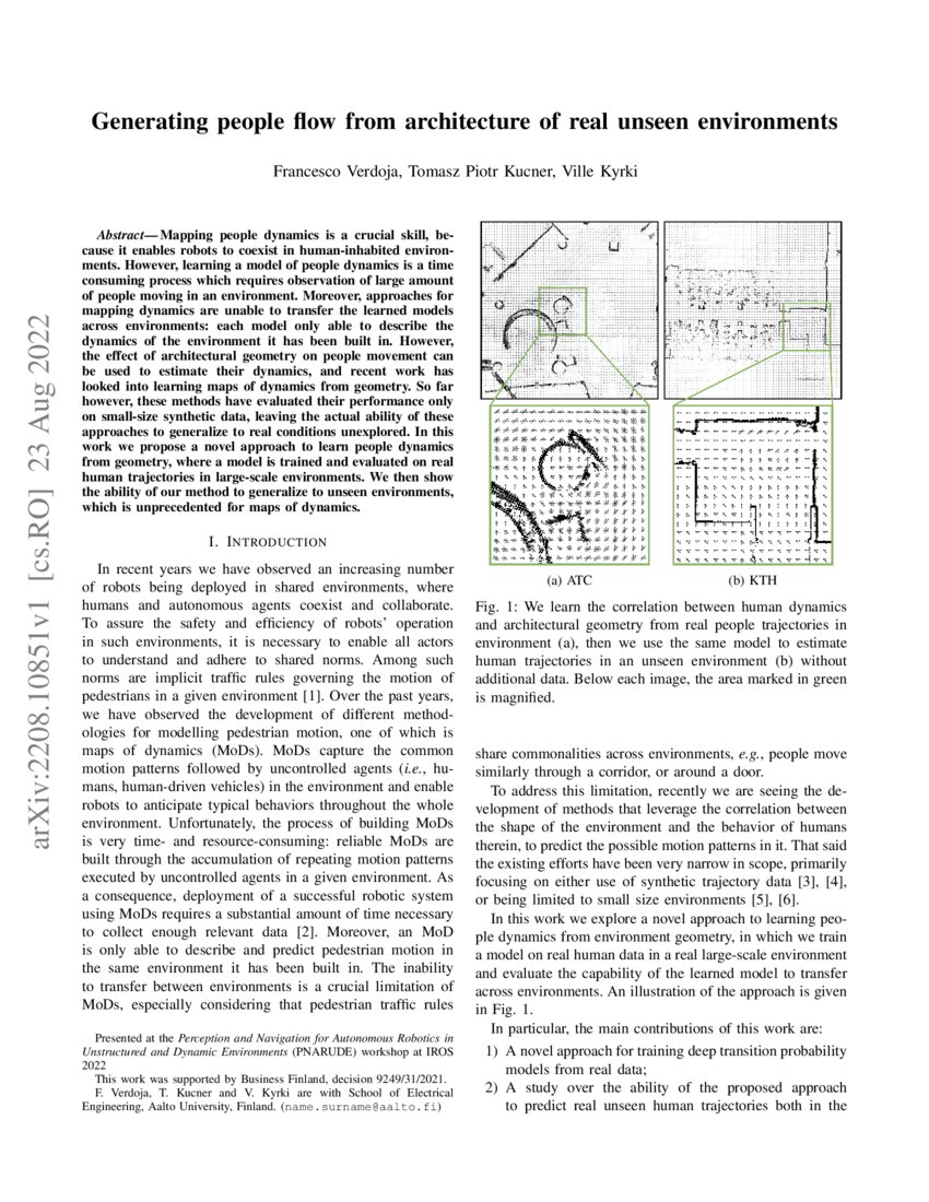 Generating people flow from architecture of real unseen environments | DeepAI