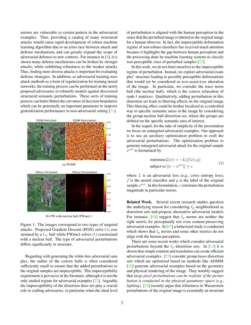 Generating Structured Adversarial Attacks Using Frank-Wolfe Method | DeepAI