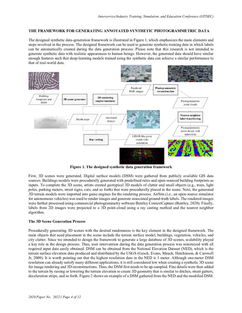 Generating Synthetic Photogrammetric Data For Training Deep Learning Based 3d Point Cloud