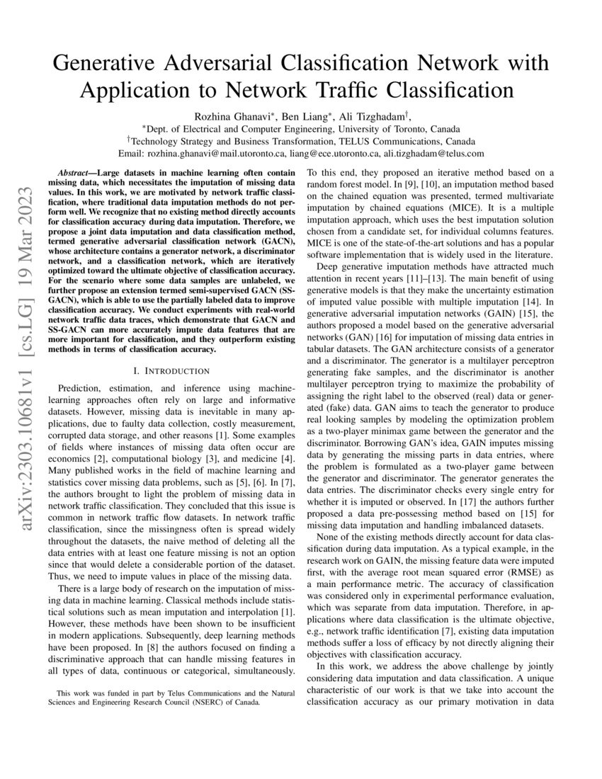 Generative Adversarial Classification Network With Application To 4725
