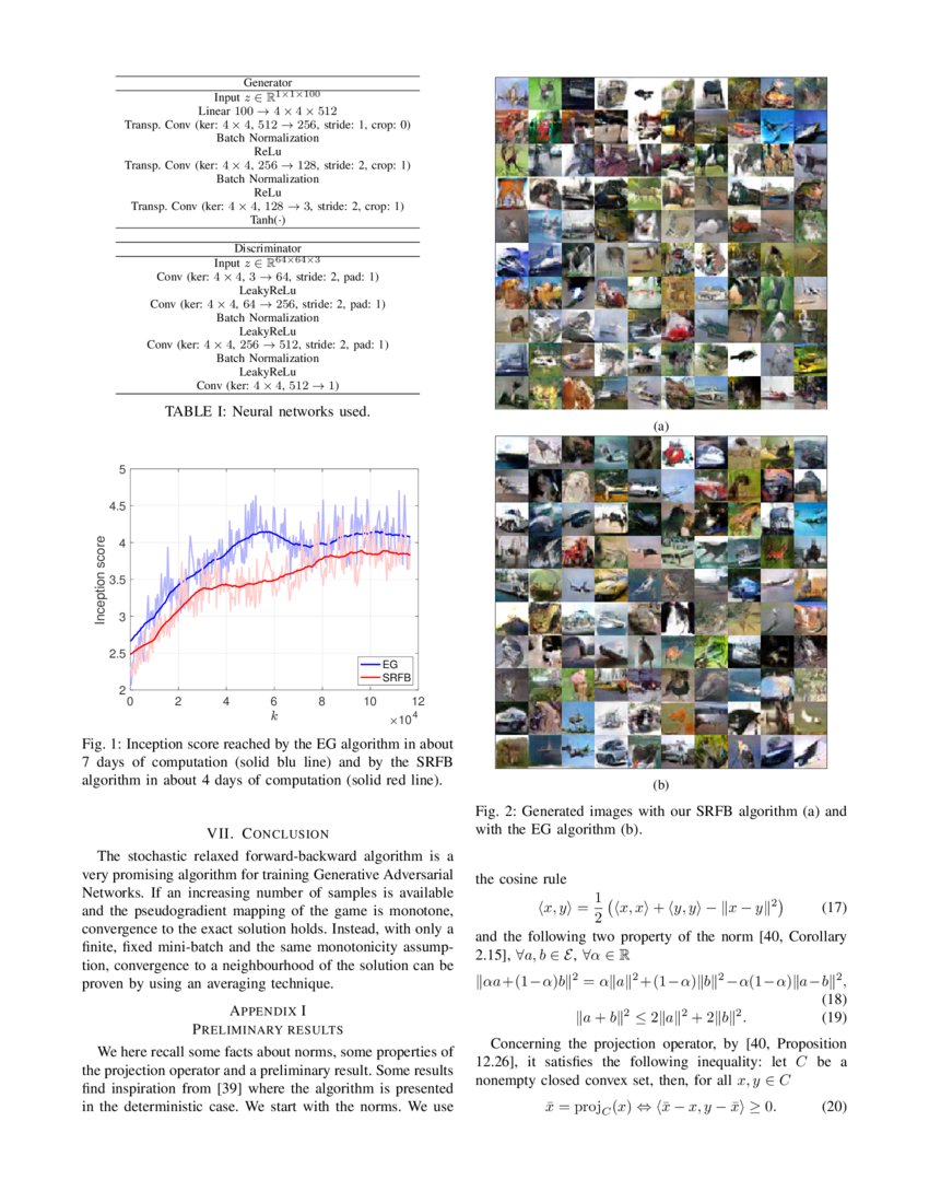 Training Generative Adversarial Networks Via Stochastic Nash Games Deepai