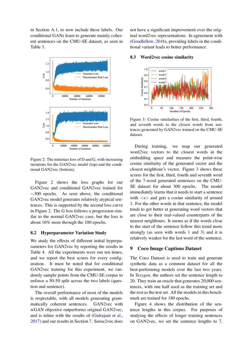 Generative Adversarial Networks for text using word2vec intermediaries ...