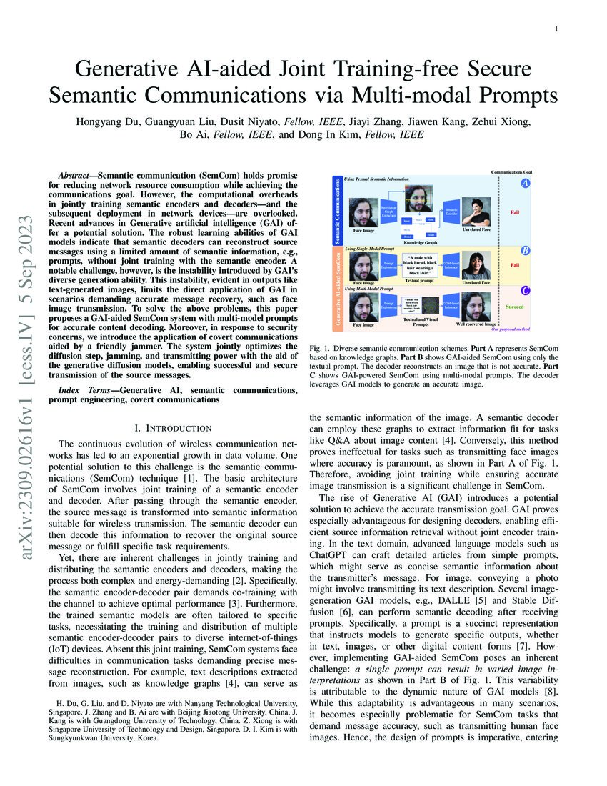 Generative AI-aided Joint Training-free Secure Semantic Communications via Multi-modal Prompts ...
