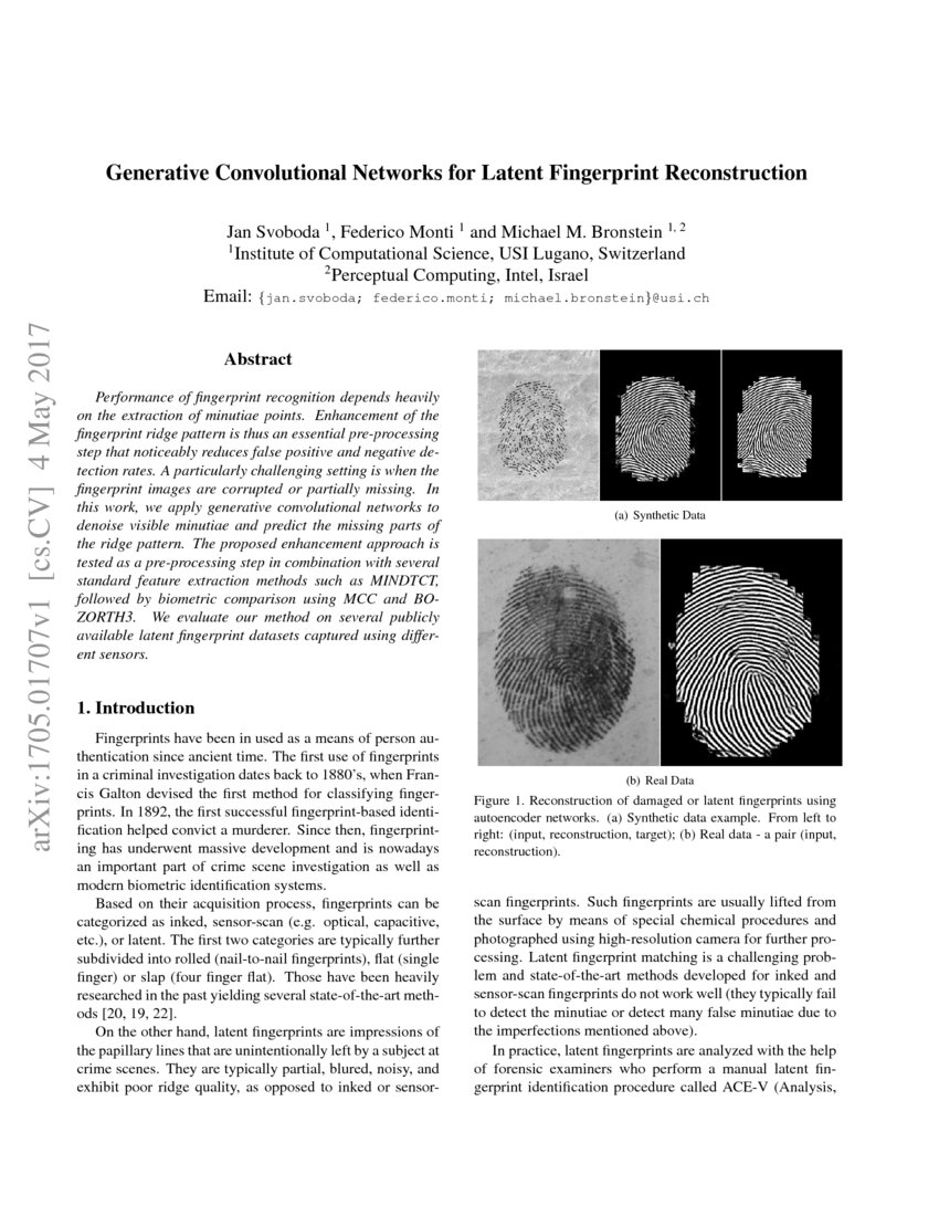 Generative Convolutional Networks For Latent Fingerprint Reconstruction