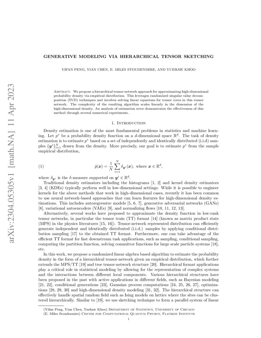 Generative Modeling Via Hierarchical Tensor Sketching Deepai 7537