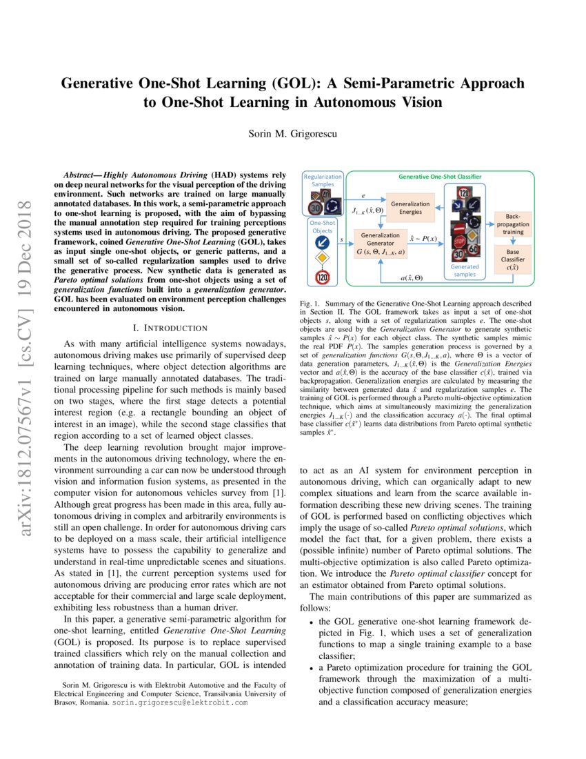 Generative One-Shot Learning (GOL): A Semi-Parametric Approach to One ... Generative One-Shot Learning (GOL): A Semi-Parametric Approach to One ...
