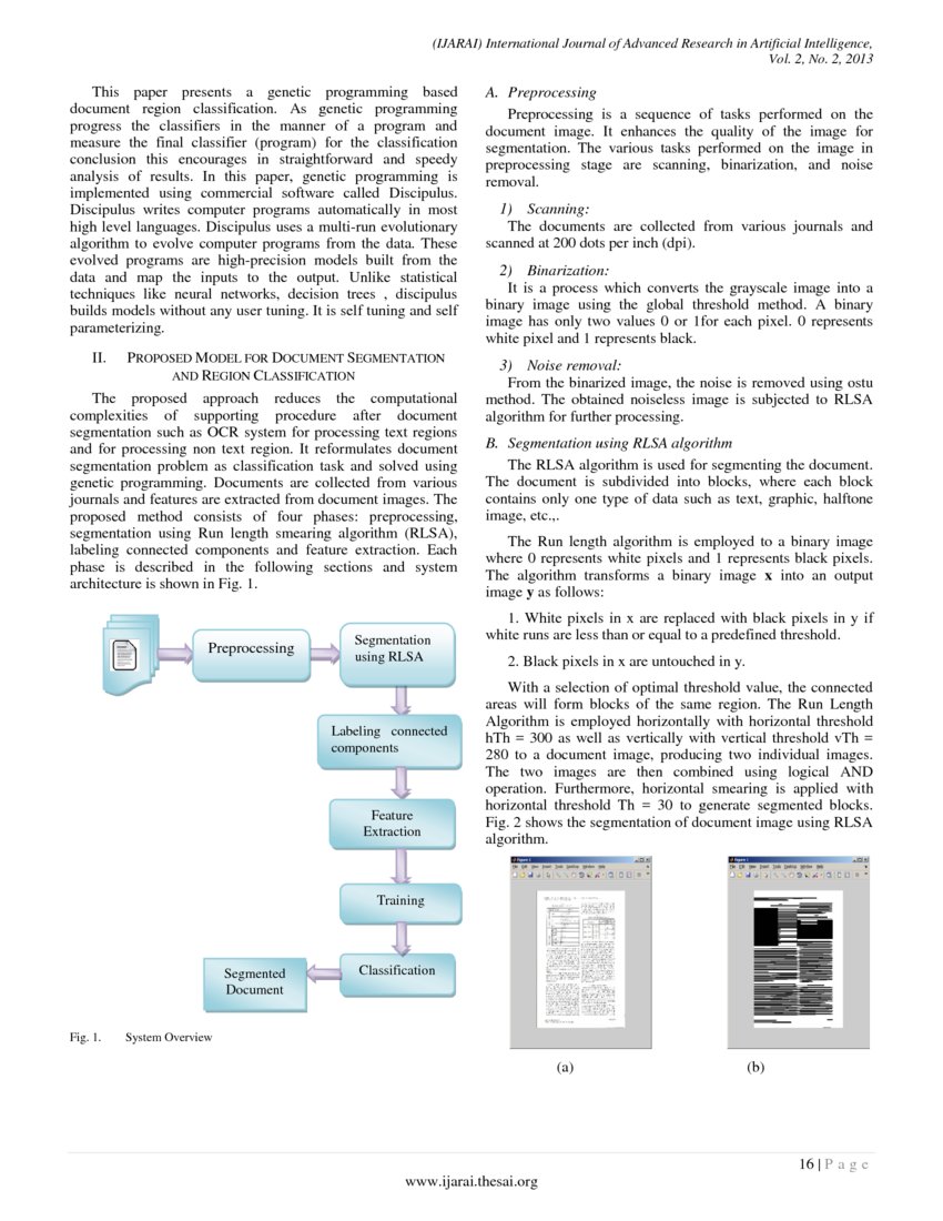 Genetic Programming for Document Segmentation and Region Classification Using Discipulus | DeepAI