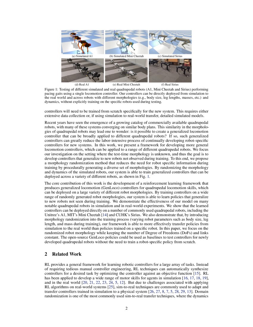 Genloco Generalized Locomotion Controllers For Quadrupedal Robots Deepai