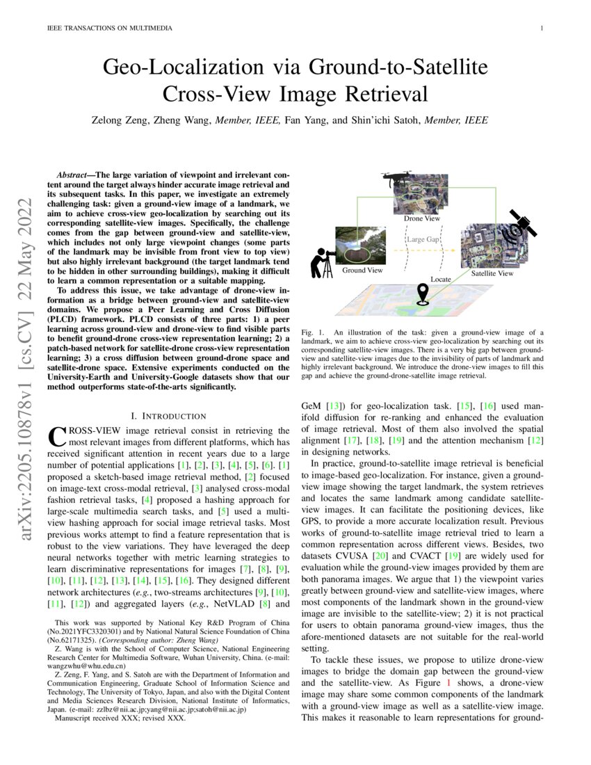 Geo-Localization via Ground-to-Satellite Cross-View Image Retrieval ...