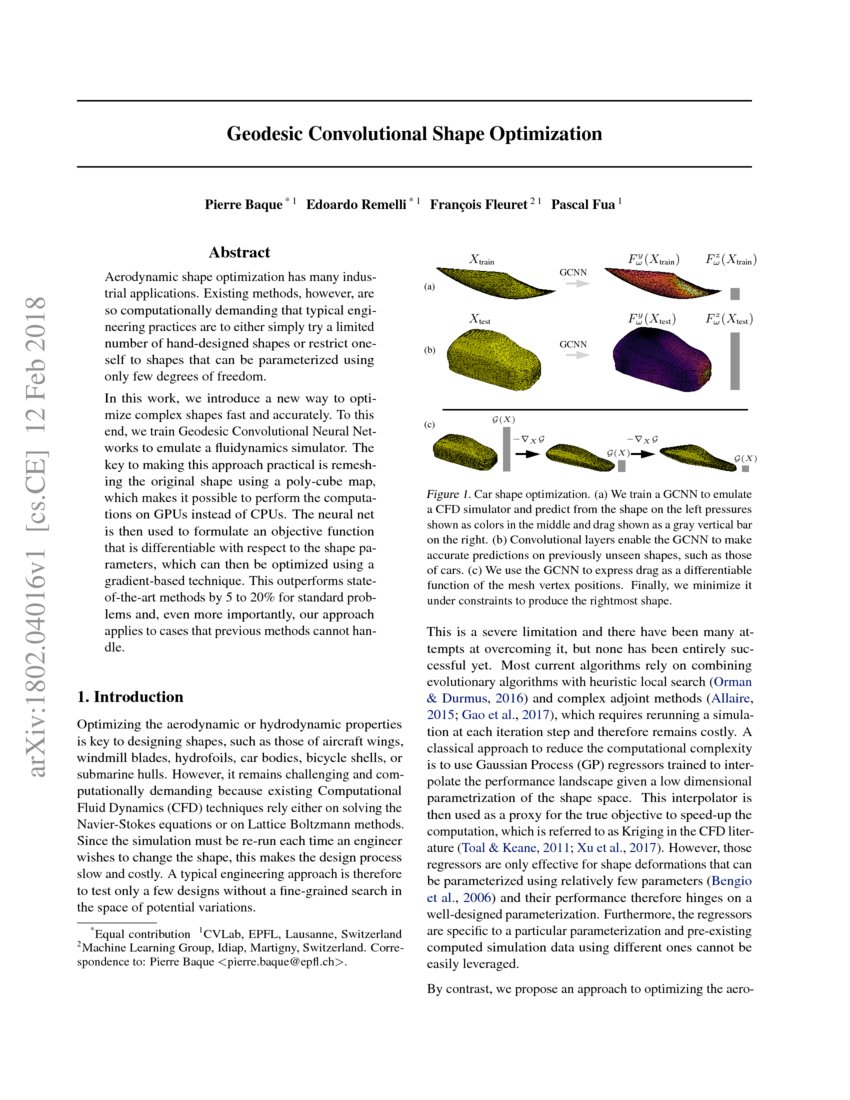 Geodesic Convolutional Shape Optimization | DeepAI