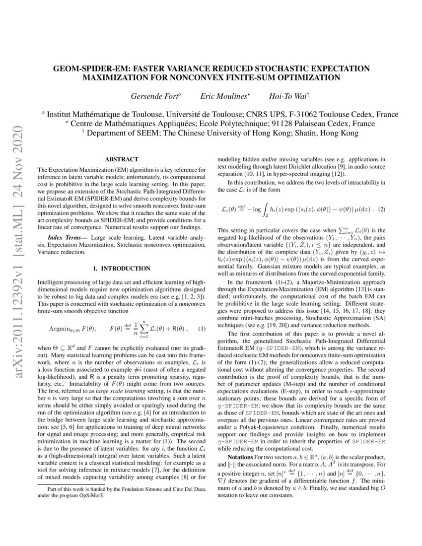 Geom Spider Em Faster Variance Reduced Stochastic Expectation Maximization For Nonconvex Finite 2760