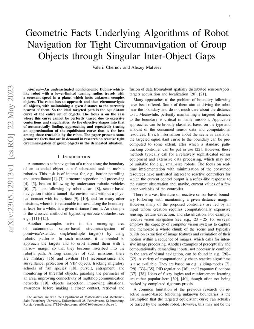 Geometric Facts Underlying Algorithms Of Robot Navigation For Tight Circumnavigation Of Group 