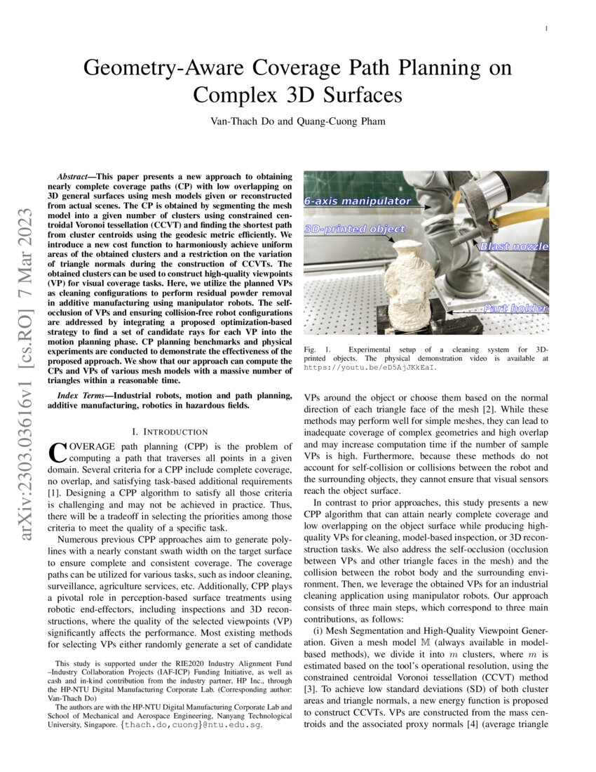 Geometry Aware Coverage Path Planning For Depowdering On Complex 3d