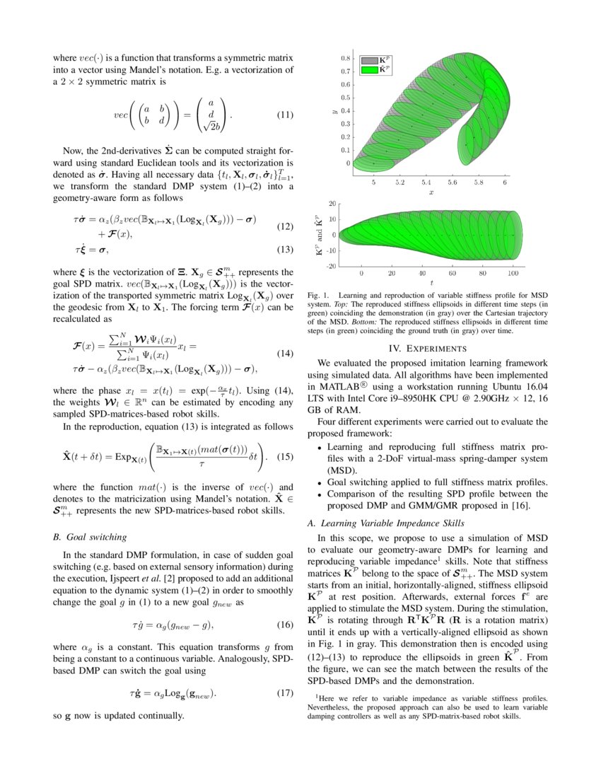 Geometry-aware Dynamic Movement Primitives | DeepAI