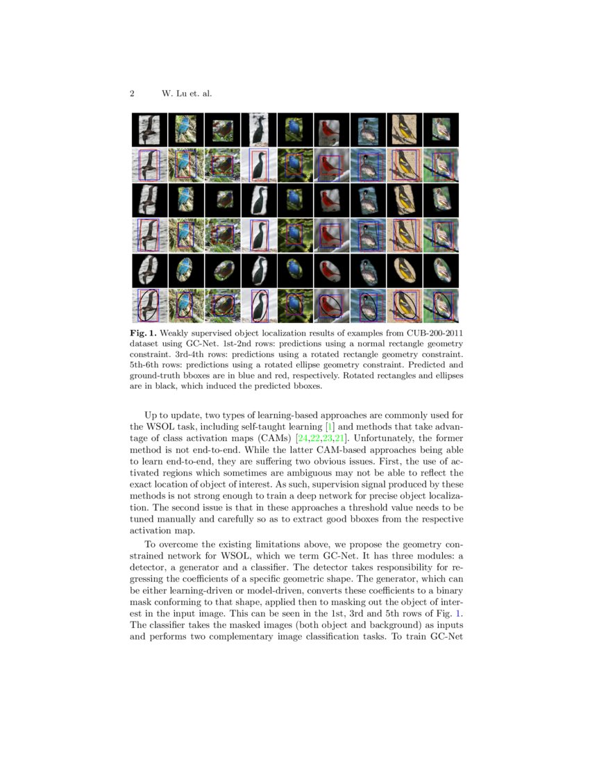 Geometry Constrained Weakly Supervised Object Localization | DeepAI