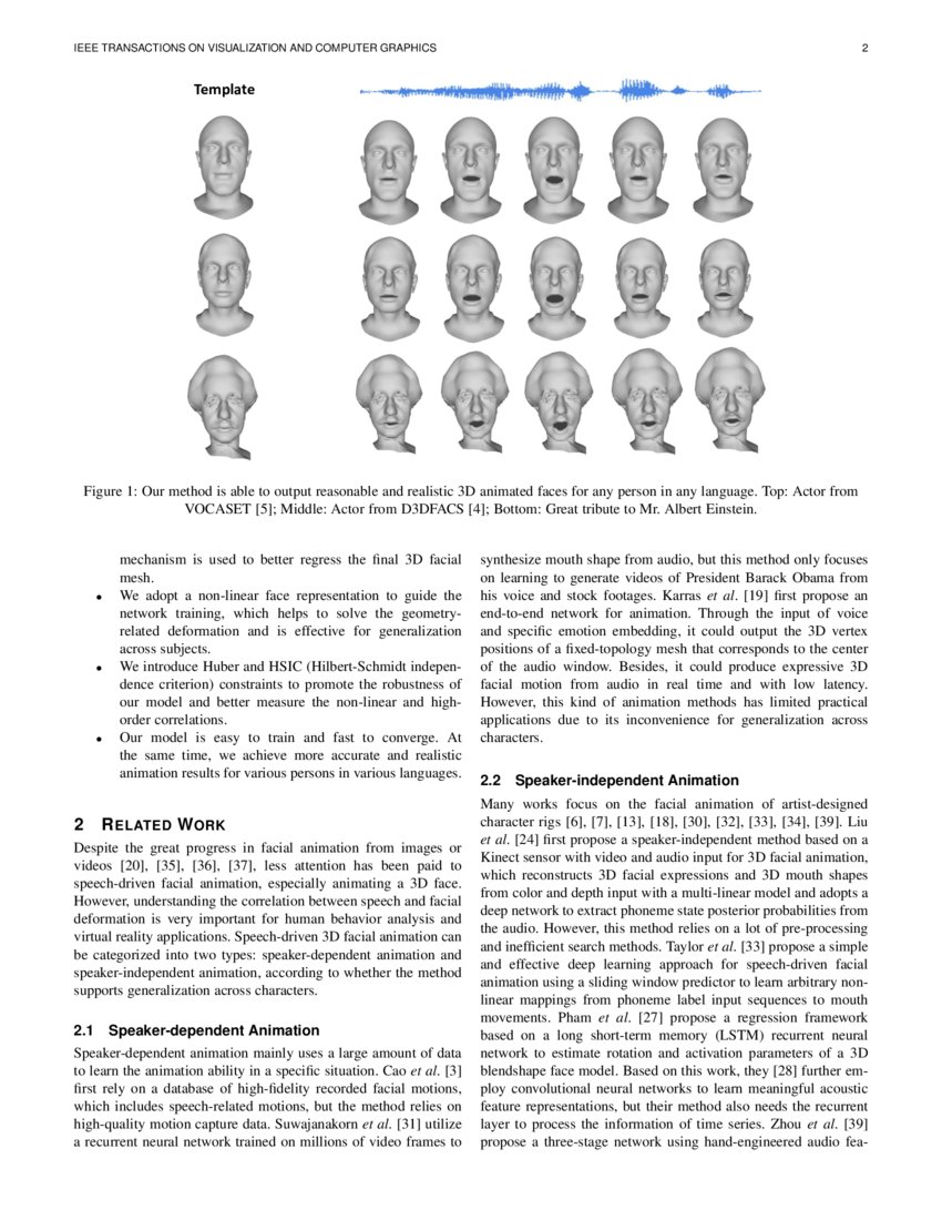 Geometry Guided Dense Perspective Network For Speech Driven Facial Animation Deepai
