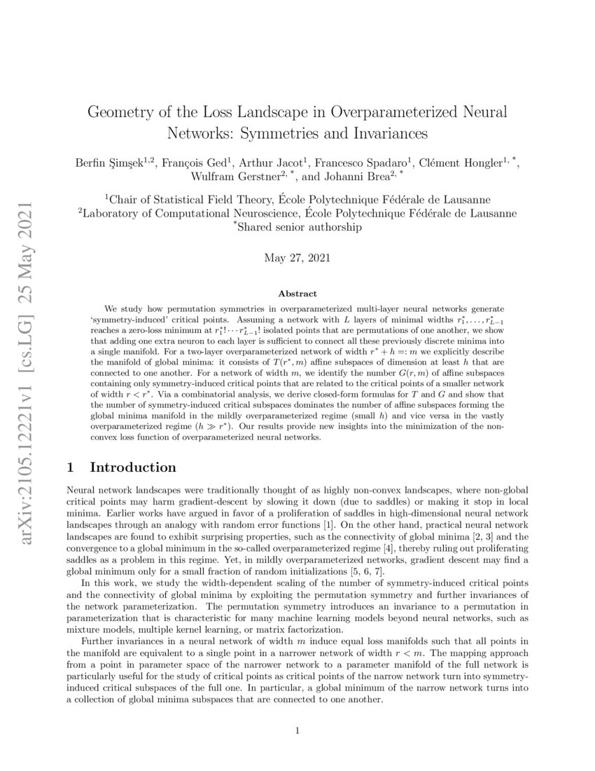 Geometry of the Loss Landscape in Overparameterized Neural Networks ...