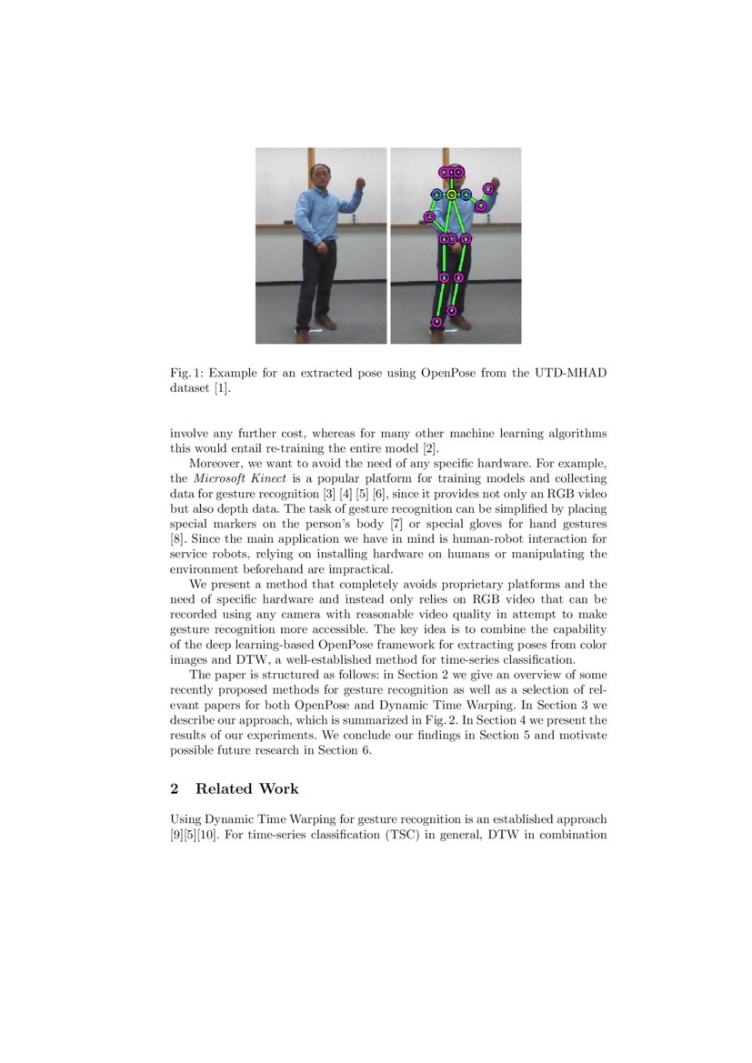 Gesture Recognition in RGB Videos UsingHuman Body Keypoints and Dynamic Time Warping | DeepAI