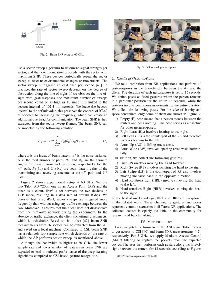 Gesture Recognition with mmWave Wi-Fi Access Points: Lessons Learned | DeepAI