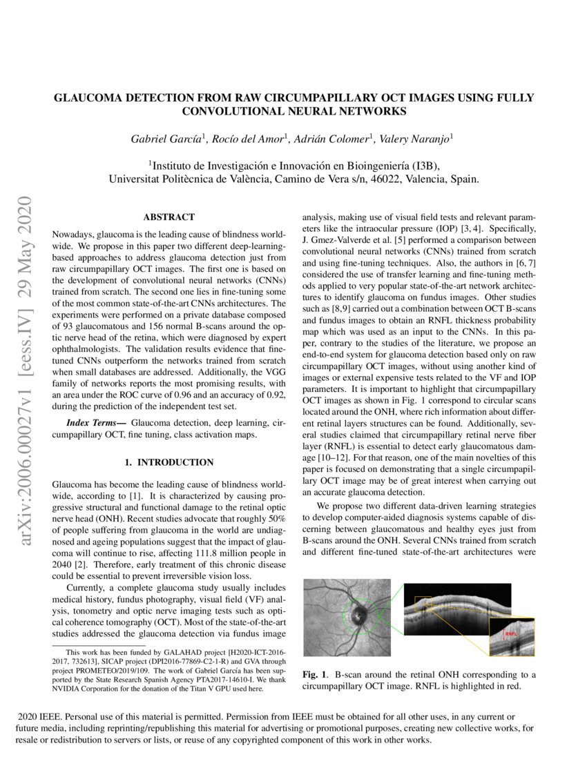 Glaucoma Detection From Raw Circumapillary OCT Images Using Fully Convolutional Neural Networks ...
