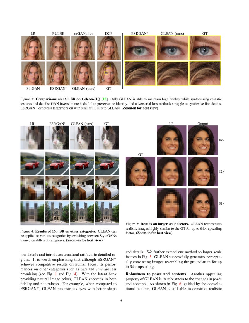 GLEAN: Generative Latent Bank for Large-Factor Image Super-Resolution | DeepAI