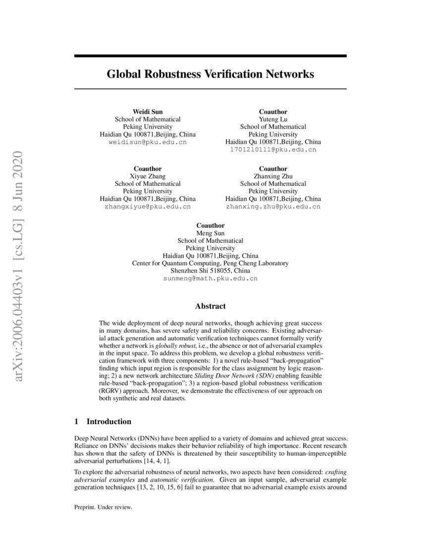 Global Robustness Verification Networks | DeepAI