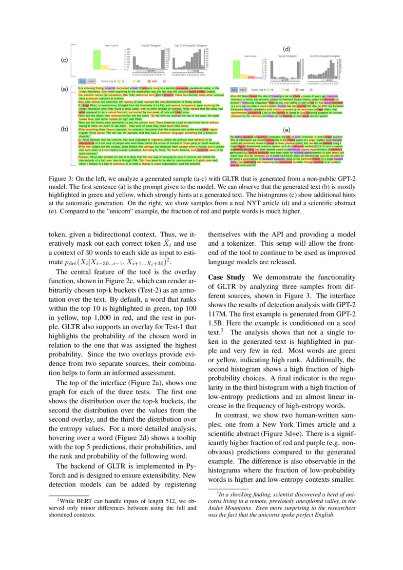 Gltr Statistical Detection And Visualization Of Generated Text Deepai