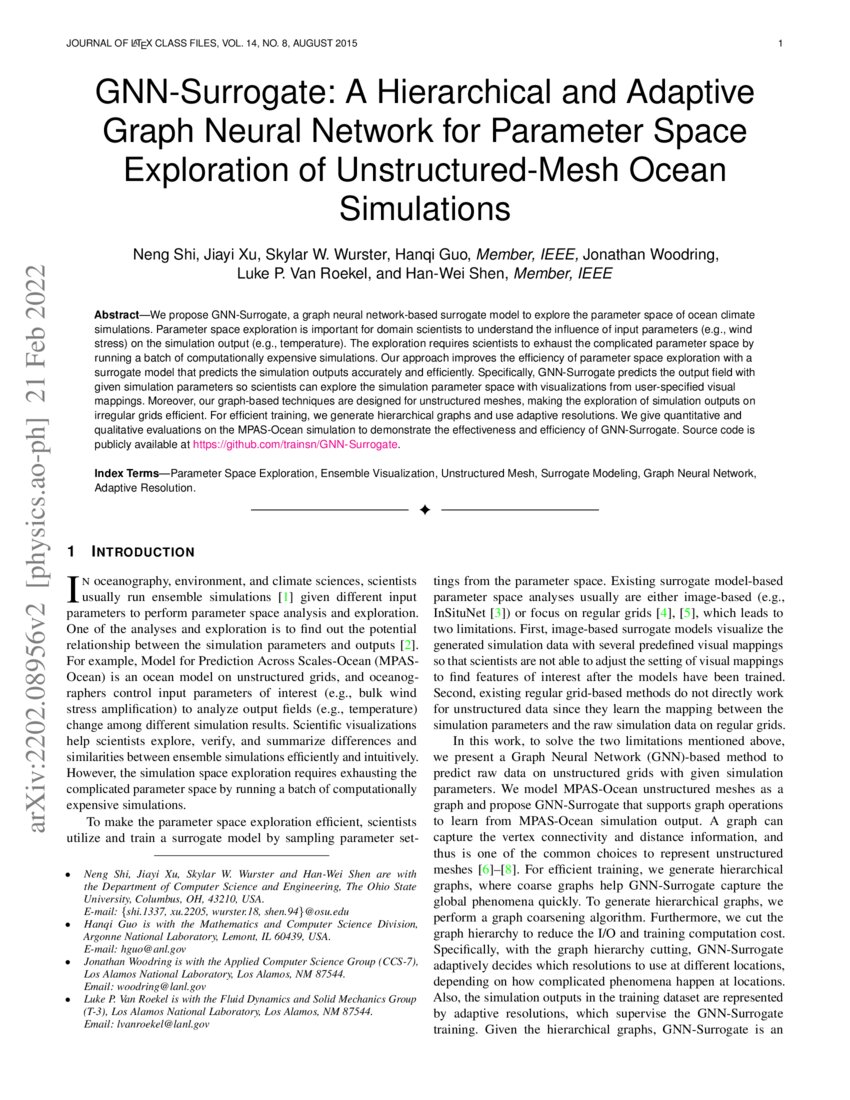 Gnn Surrogate A Hierarchical And Adaptive Graph Neural Network For Parameter Space Exploration