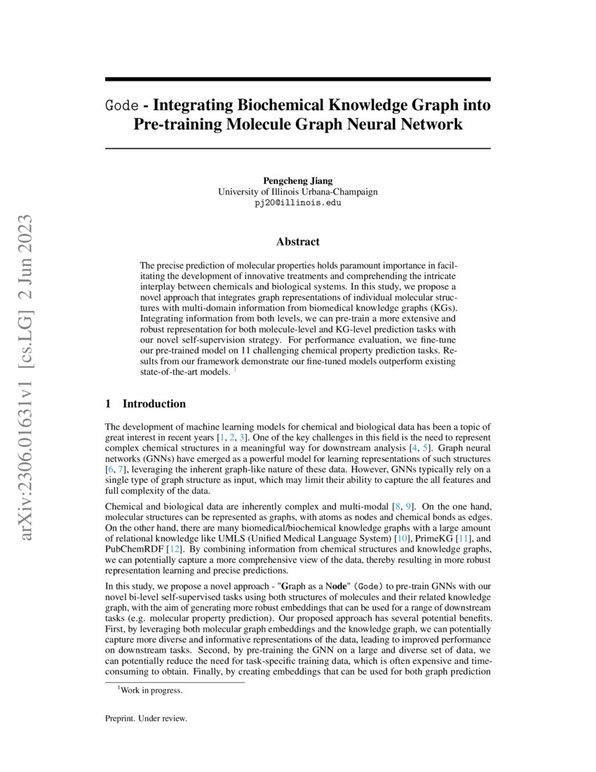 Gode – Integrating Biochemical Knowledge Graph into Pre-training ... Gode – Integrating Biochemical Knowledge Graph into Pre-training ...