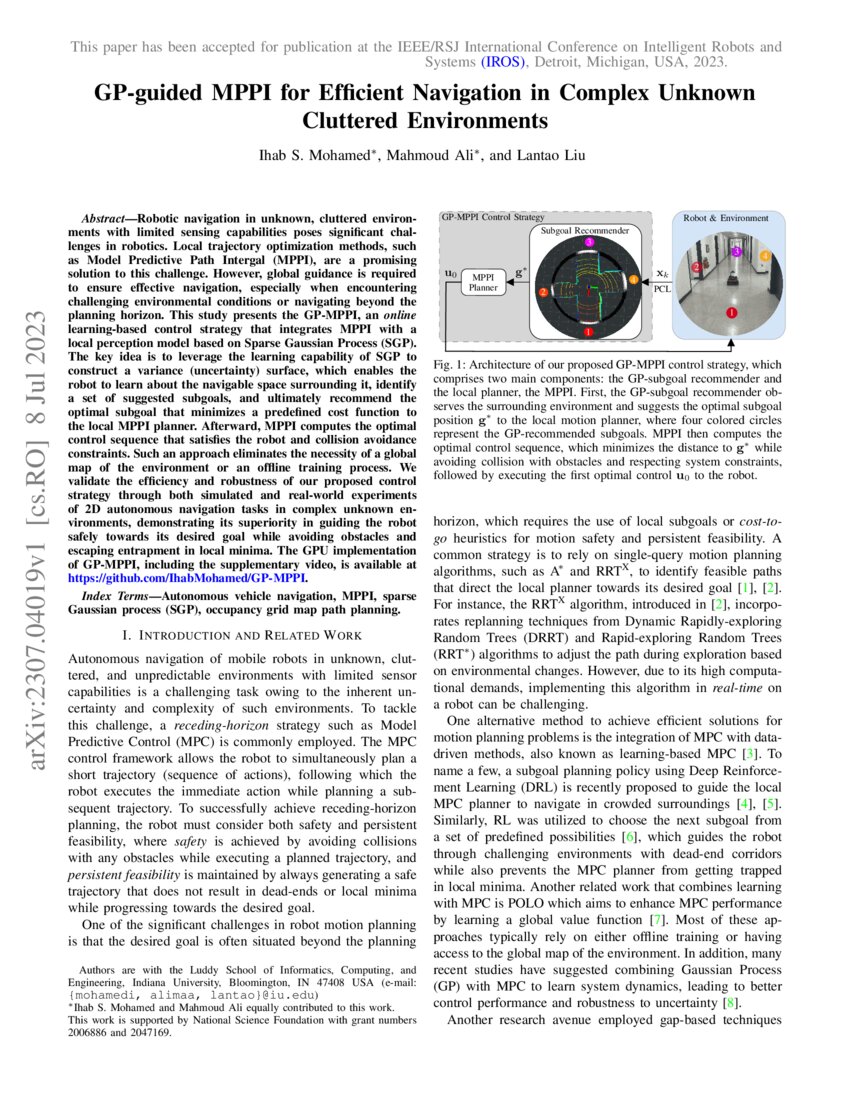 GP-guided MPPI for Efficient Navigation in Complex Unknown Cluttered Environments | DeepAI