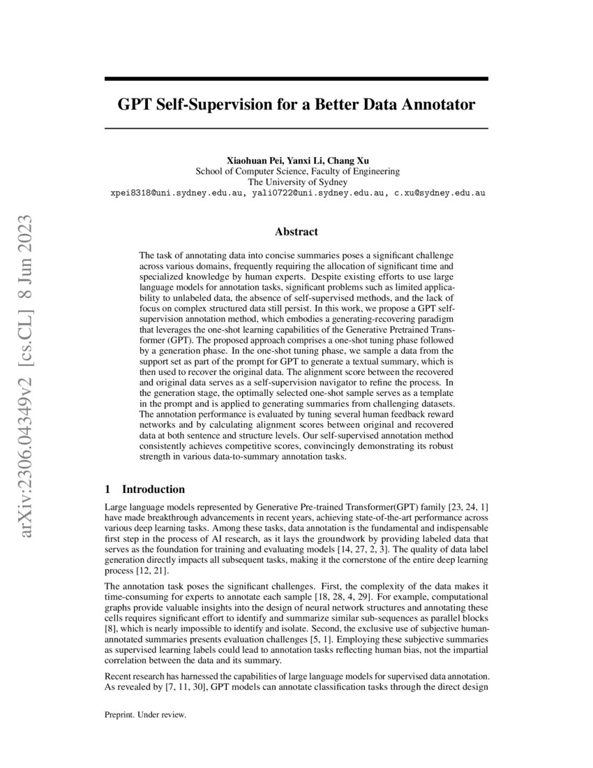 Gpt Self Supervision For A Better Data Annotator Deepai