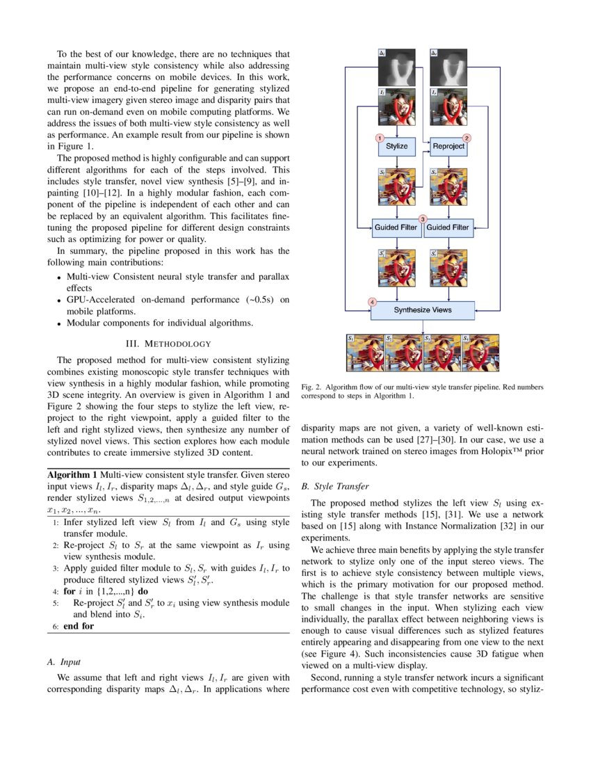 GPU-Accelerated Mobile Multi-view Style Transfer | DeepAI