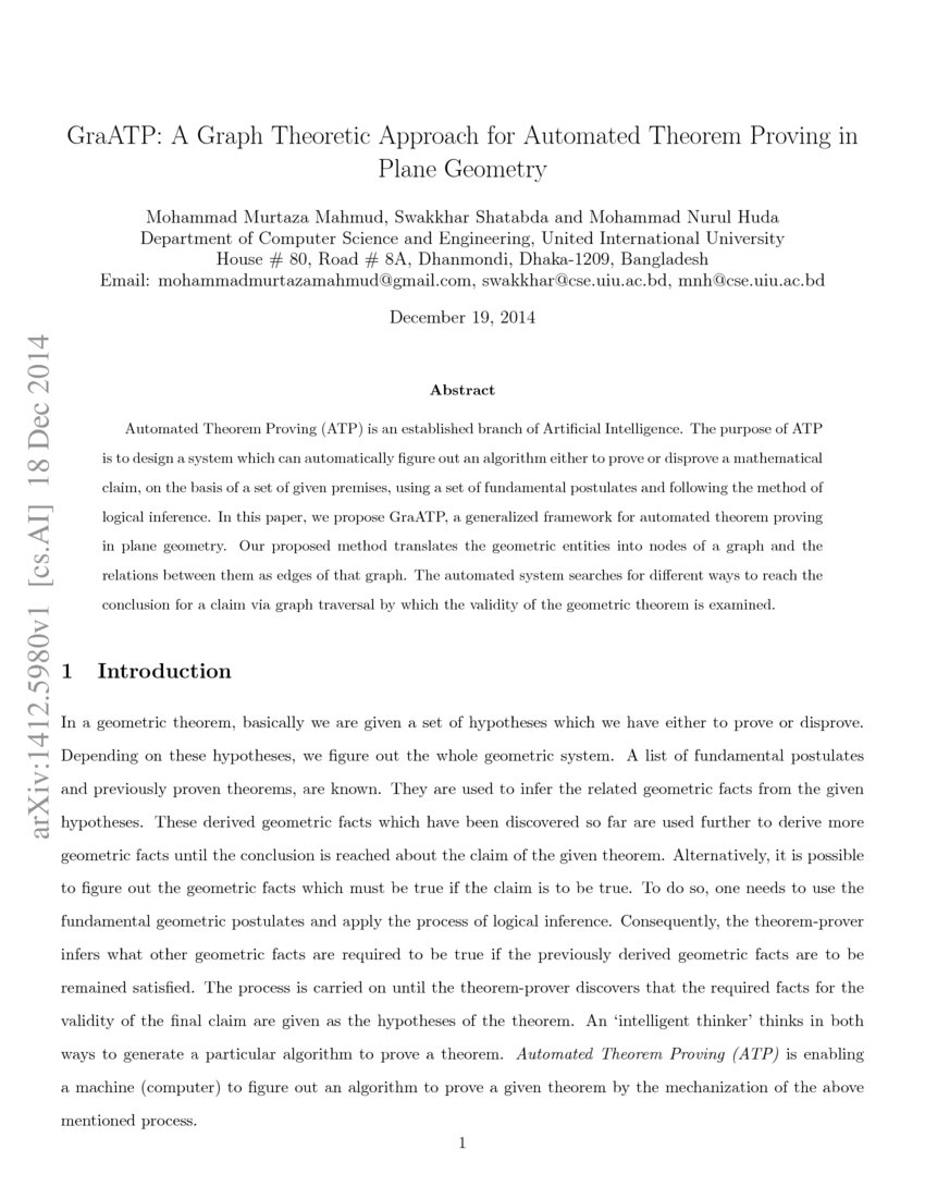 Graatp A Graph Theoretic Approach For Automated Theorem Proving In