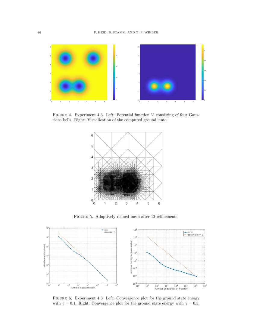 Gradient Flow Finite Element Discretizations With Energy Based Adaptivity For The Gross
