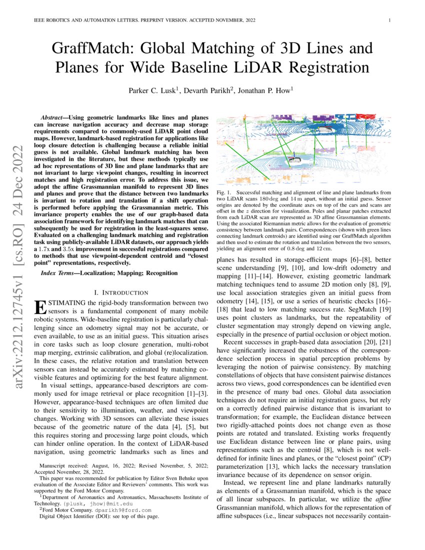 GraffMatch: Global Matching of 3D Lines and Planes for Wide Baseline ...