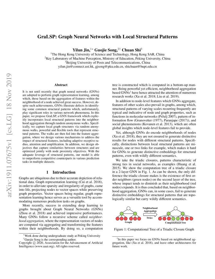 GraLSP: Graph Neural Networks with Local Structural Patterns | DeepAI