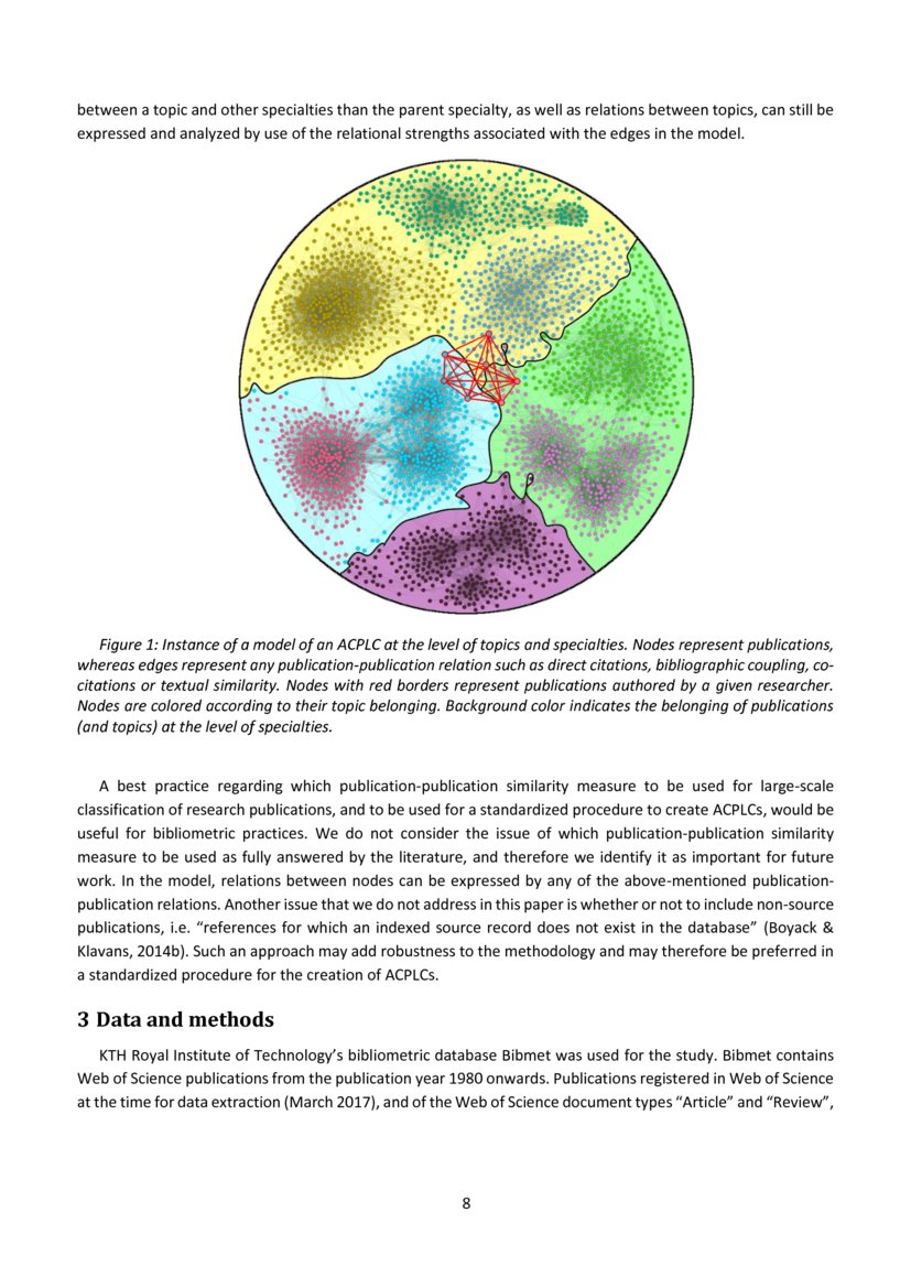 Granularity Of Algorithmically Constructed Publication Level Classifications Of Research 