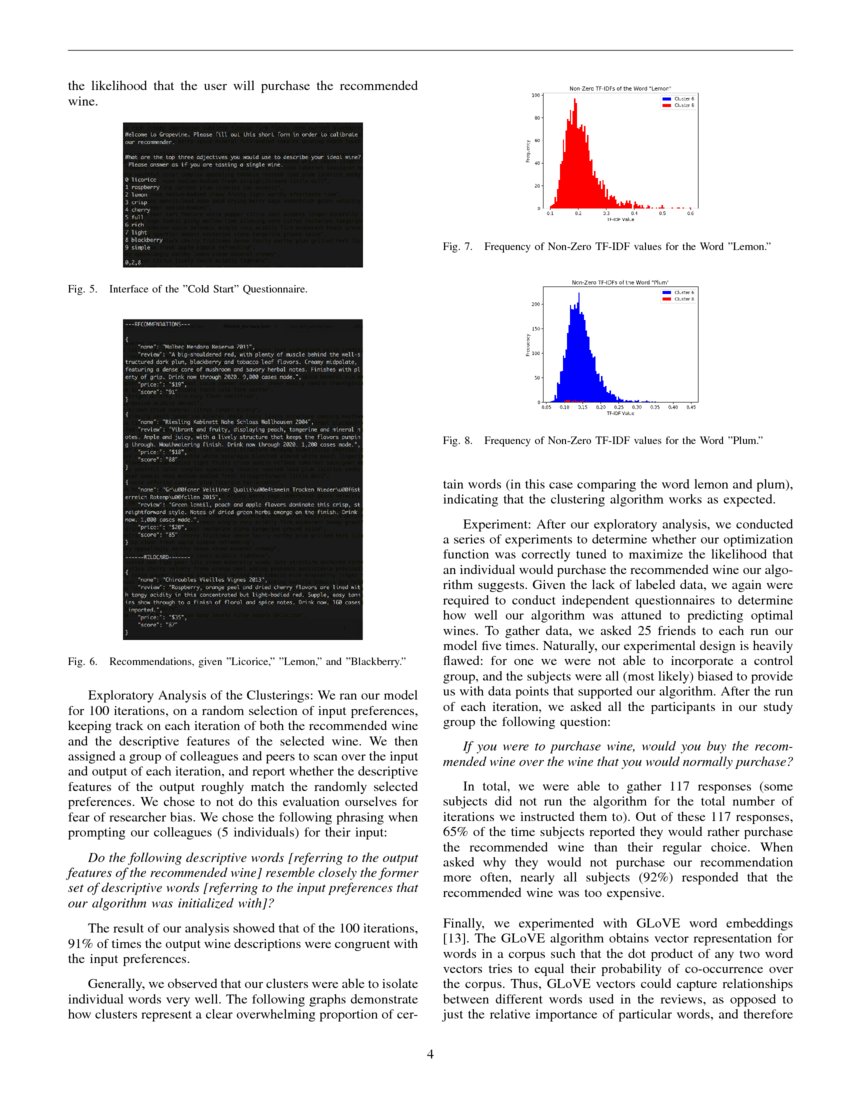 Grapevine: A Wine Prediction Algorithm Using Multi-dimensional Clustering Methods | DeepAI