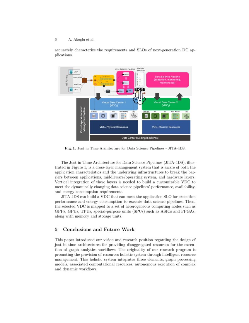Graph analytics workflows enactment on just in time data centres ...