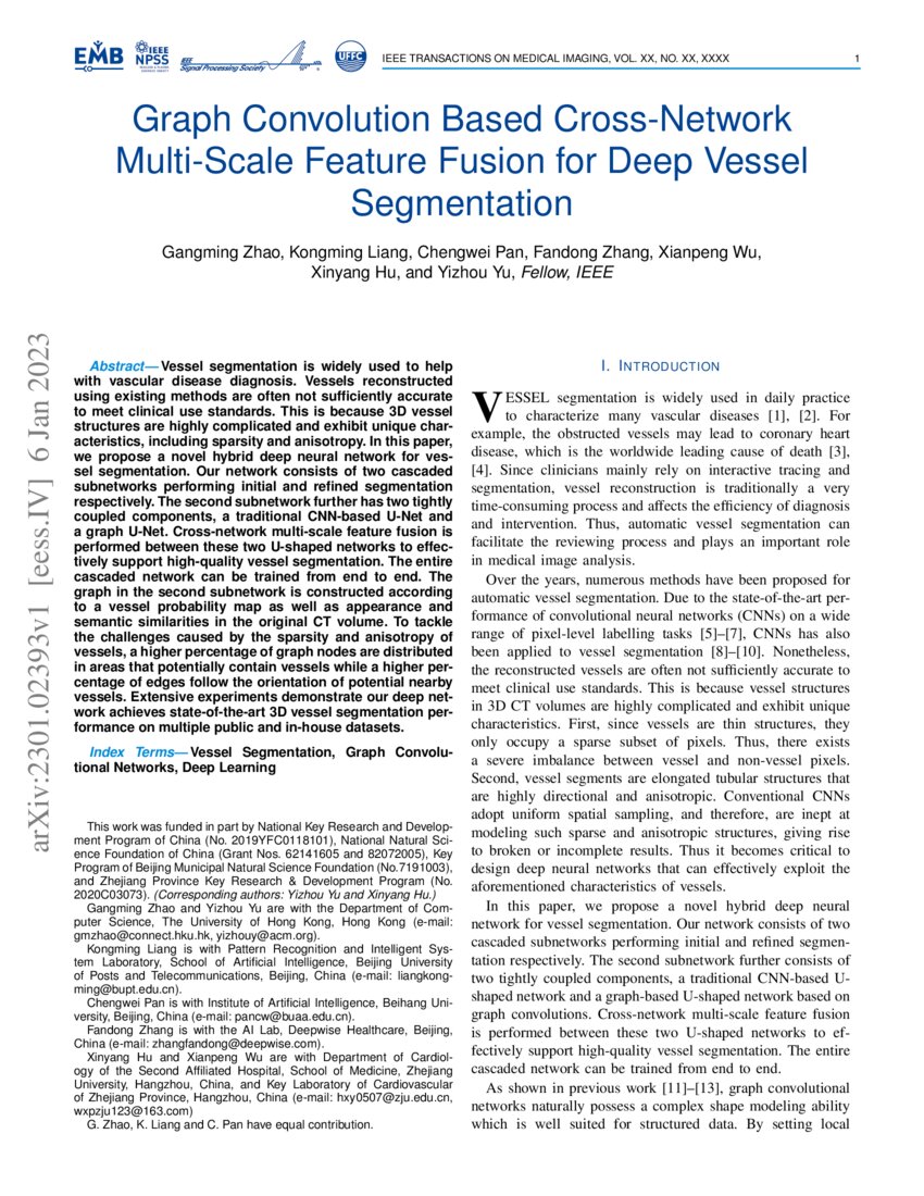 Graph Convolution Based Cross Network Multi Scale Feature Fusion For