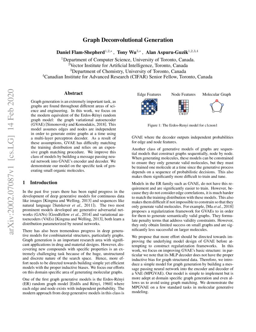 Graph Deconvolutional Generation | DeepAI