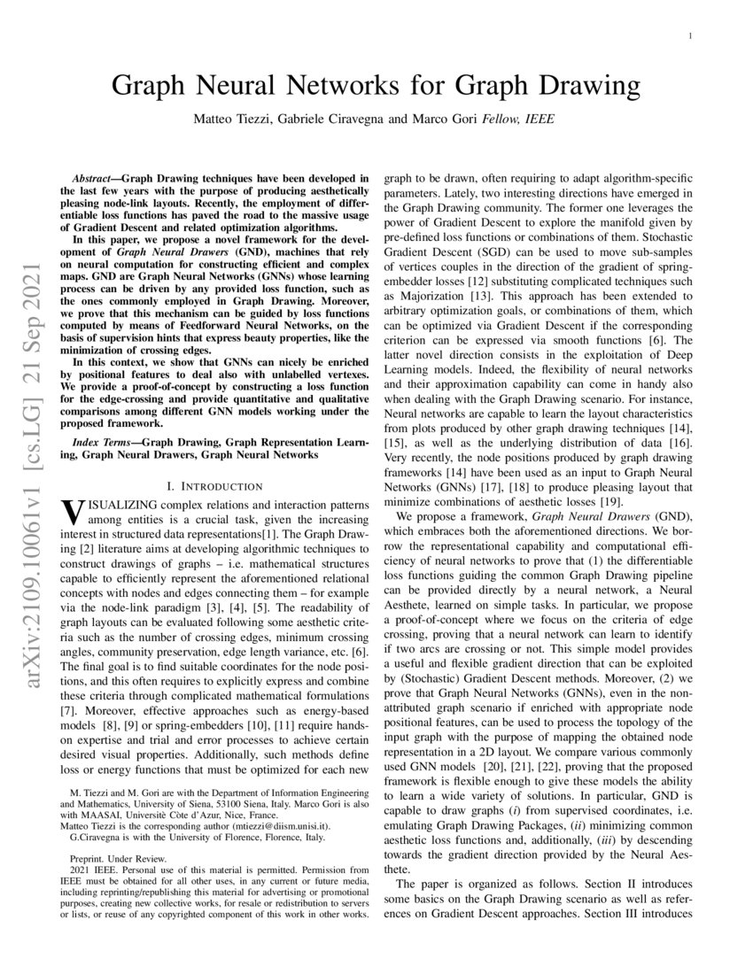 Graph Neural Networks for Graph Drawing | DeepAI