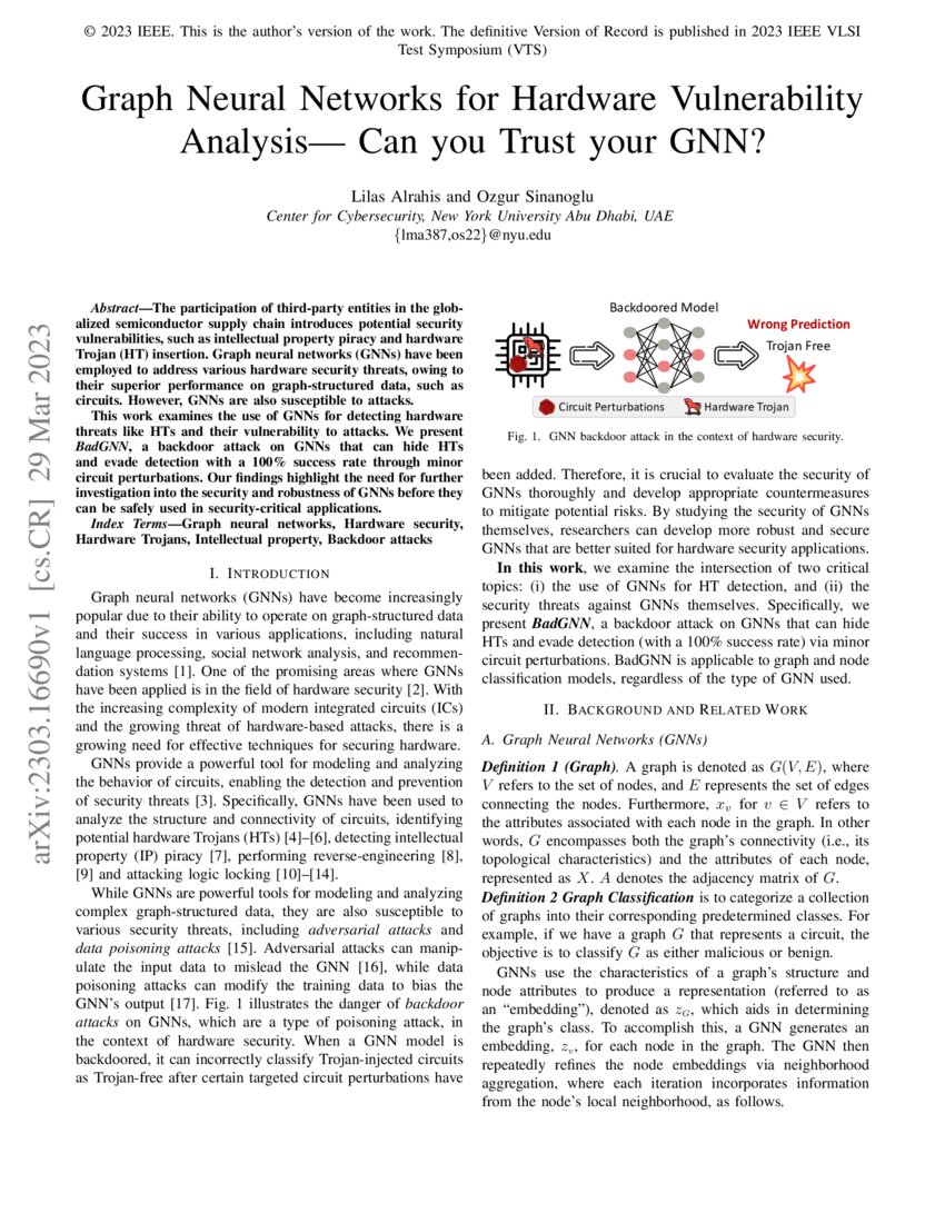 Graph Neural Networks for Hardware Vulnerability Analysis – Can you ... Graph Neural Networks for Hardware Vulnerability Analysis – Can you ...