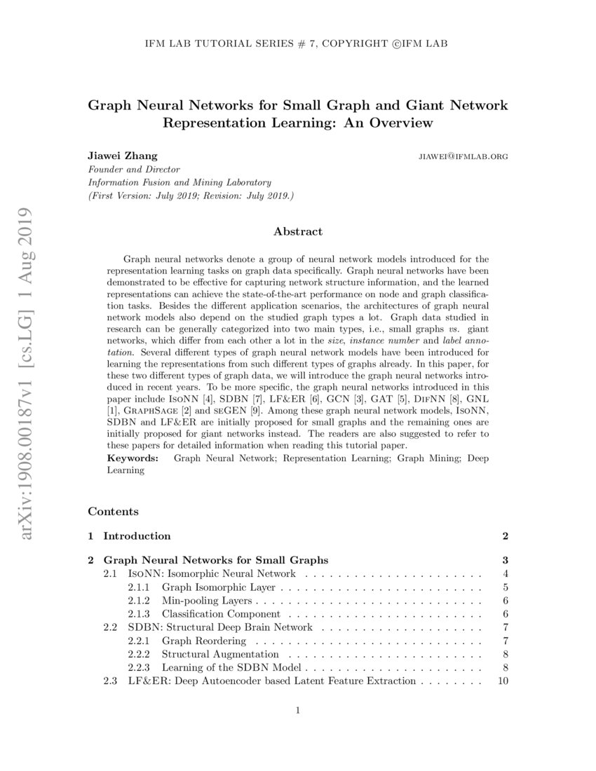 Graph Neural Networks for Small Graph and Giant Network Representation ...