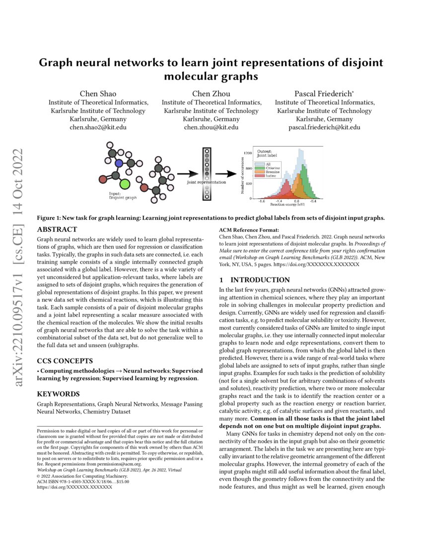 Graph Neural Networks To Learn Joint Representations Of Disjoint