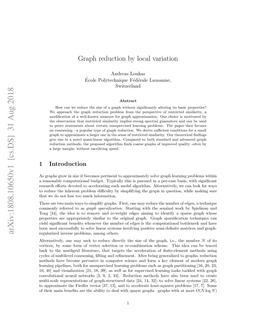 Graph Reduction By Local Variation Deepai 8225
